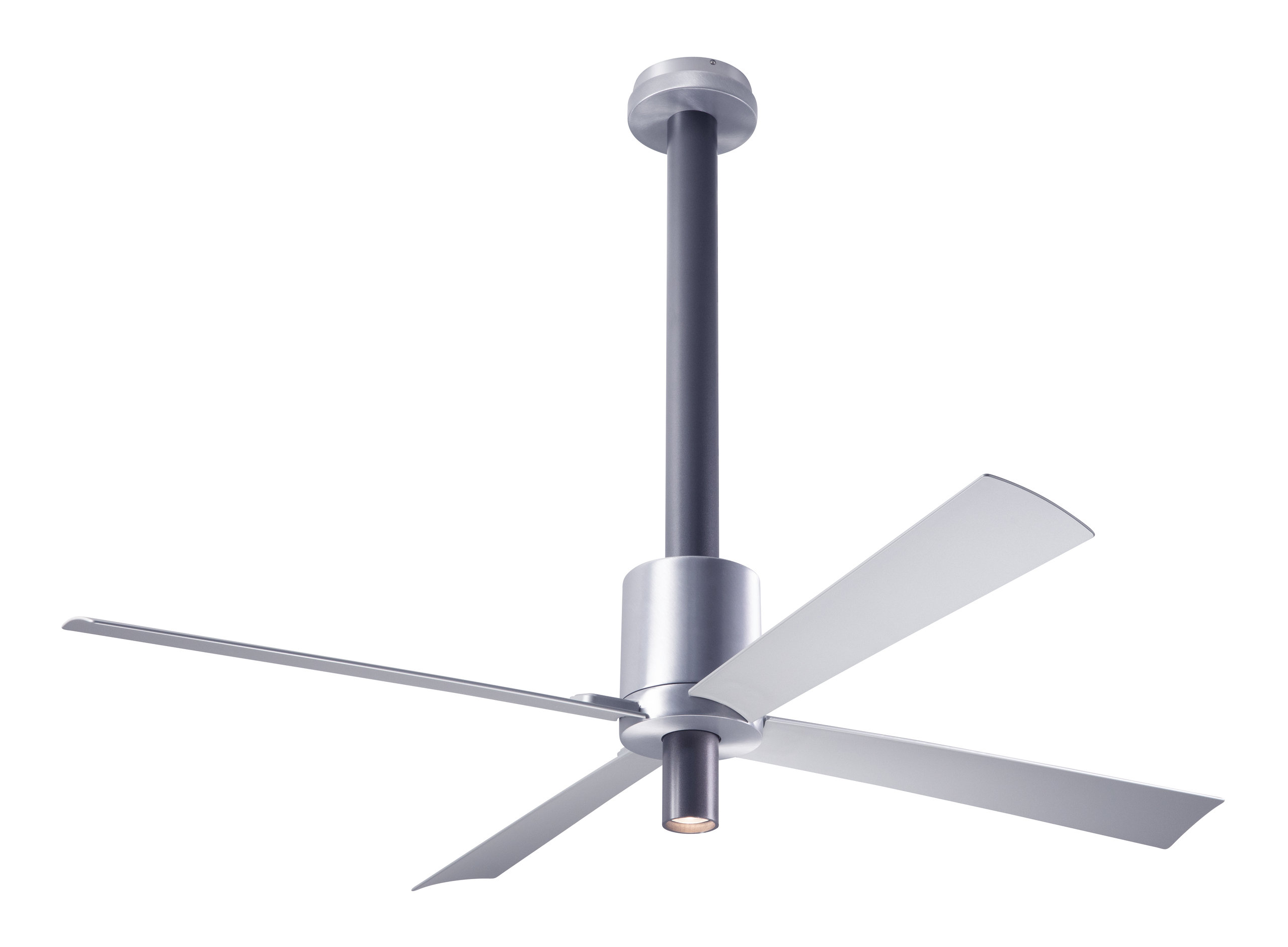 Pensi DC Fan, Aluminum/Anthracite Finish, 52" Aluminum Blades, 7W LED ...