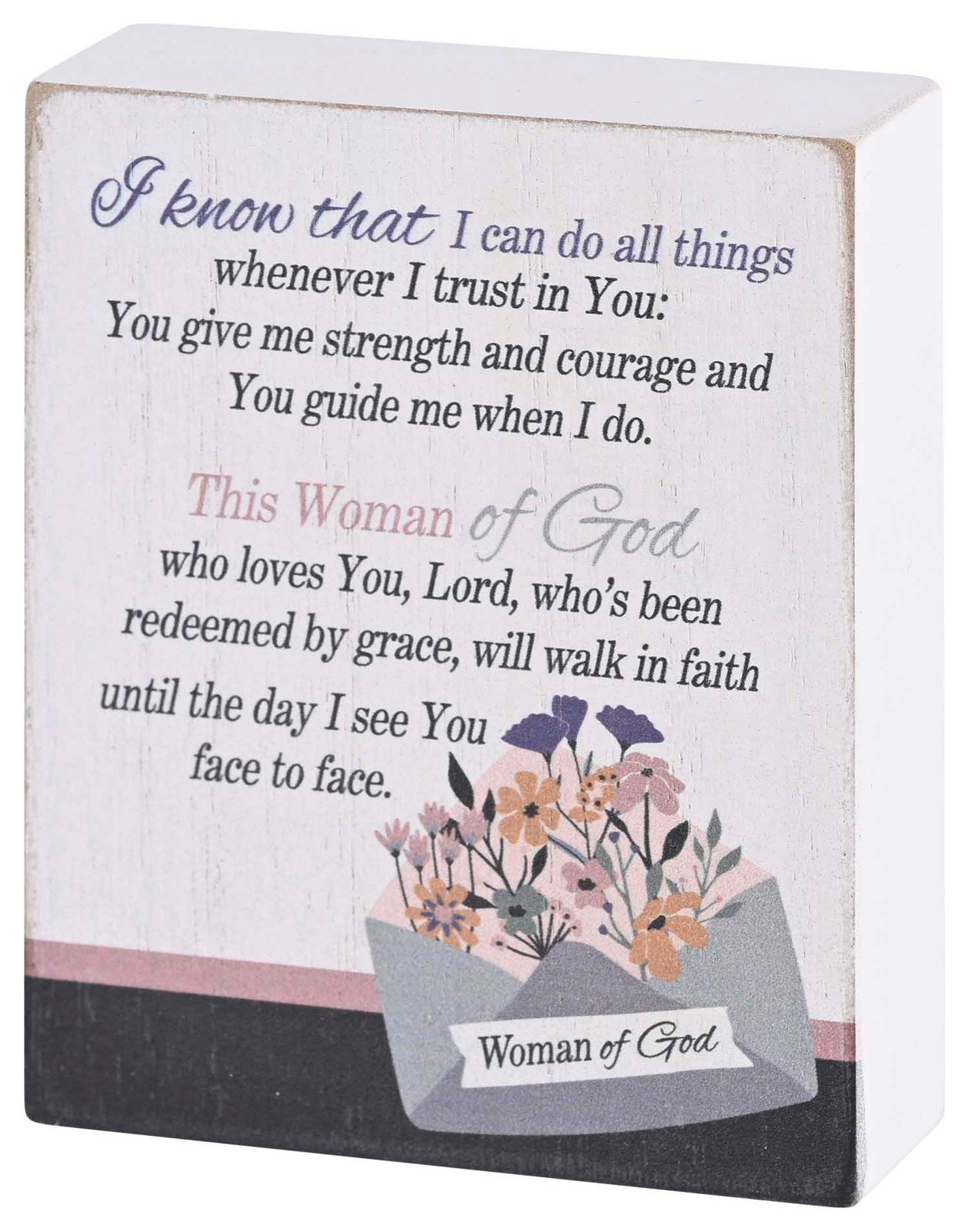 Tabletop Plaque Woman Of God White 3x4 - Farmhouse - Decorative Objects ...