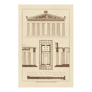 "The Parthenon at Athens, Polychrome" Paper Print by J. Buhlmann, 14 ...