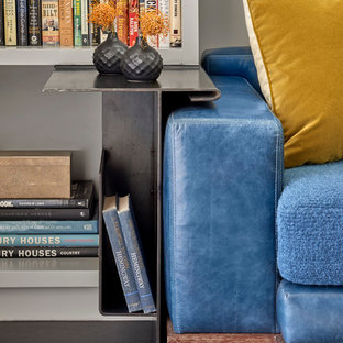 75 Most Popular Blue Home Office Library Design Ideas for 2019 ...