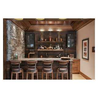 Kootenay Mountain Chalet - Rustic - Home Bar - Calgary - by Canadian ...