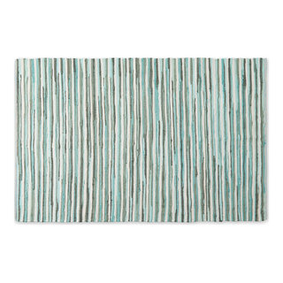 Dark Brown Slim Stripe Cotton Chindi Rug 2Ft 3Inx6Ft - Area Rugs - by ...