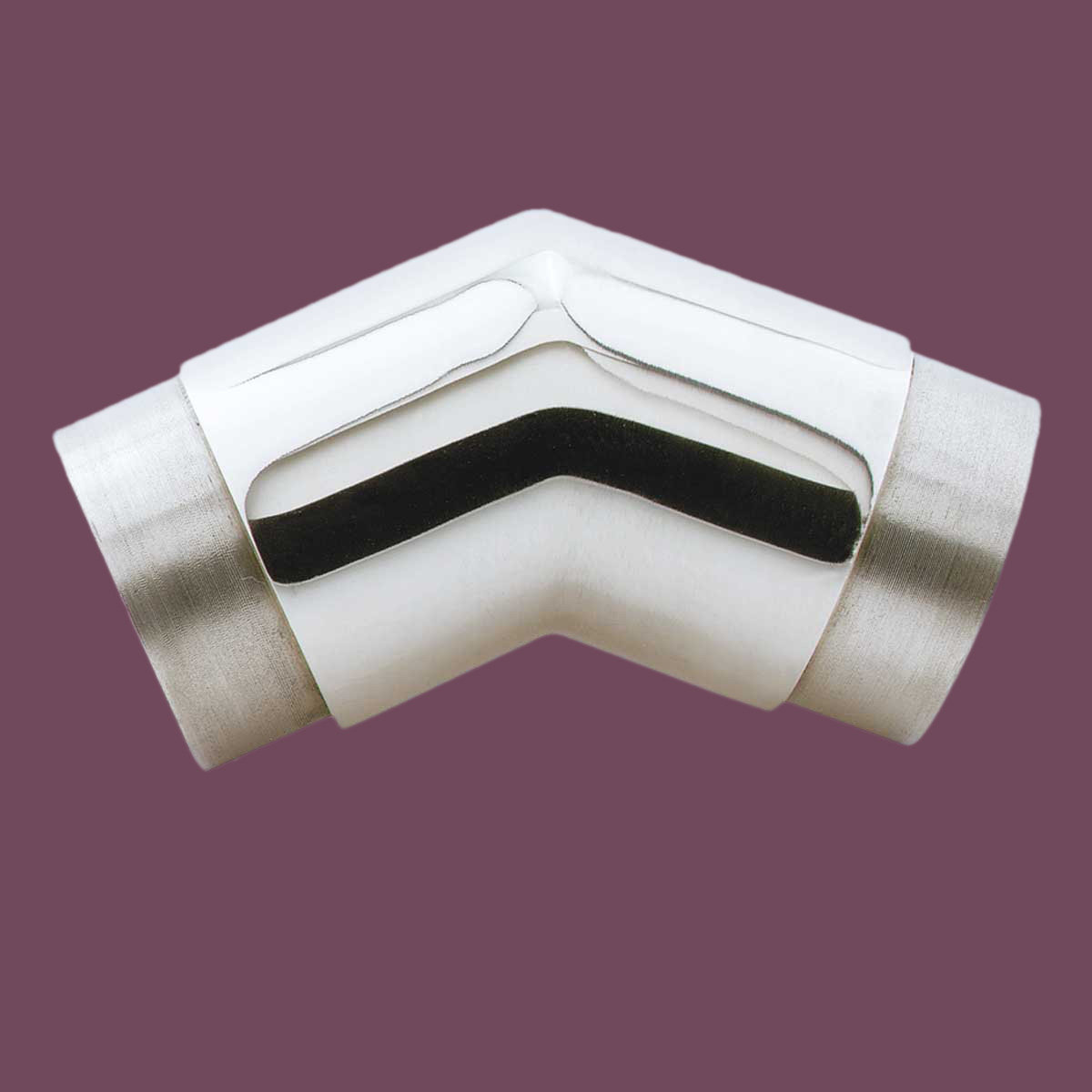 Elbow Fitting 135 degree 1.5" OD Bar Foot Rail Chrome Brass ...