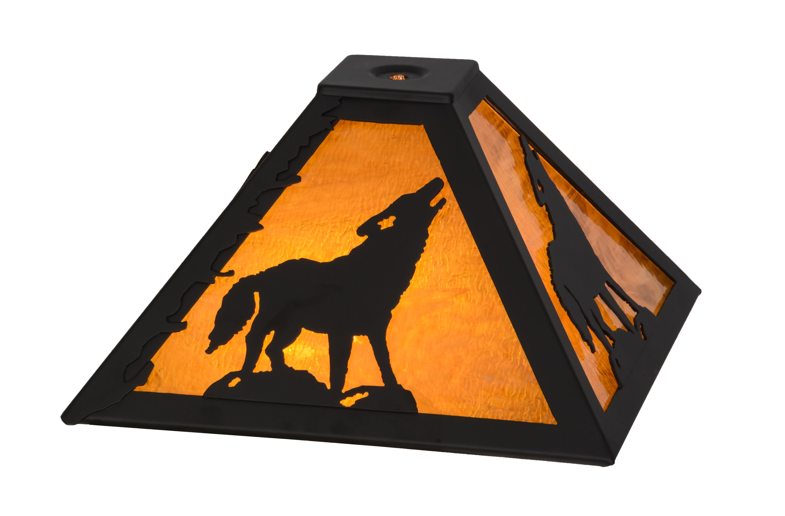 11.5Sq Howling Wolf Shade - Rustic - Lamp Shades - by Meyda Lighting ...