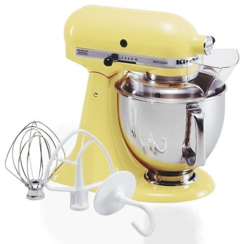 KitchenAid KSM150PSMY Majestic Yellow 5 Quart Tilt Head Stand Mixer ...