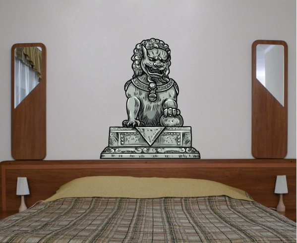 Chinese Monuments Vinyl Wall Decal ChineseMonumentsUScolor004, 36 in ...