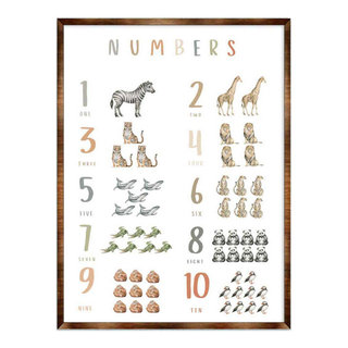 Nature Number Wall Decor Wooden Kids Room Decor Classroom Decor, Small ...