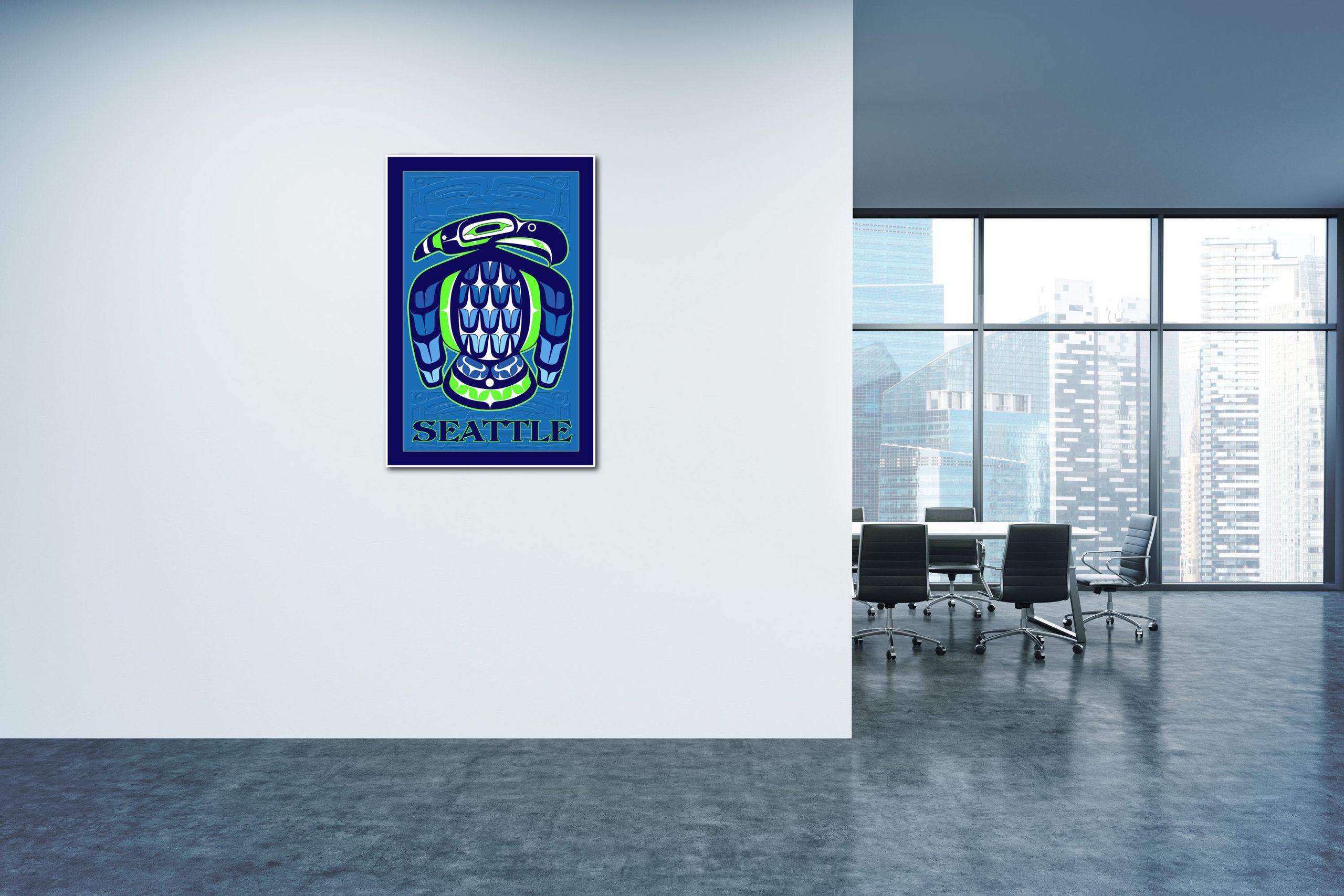 Dion Joseph Seattle Seahawk Art Print, 24"x36" - Contemporary - Fine ...