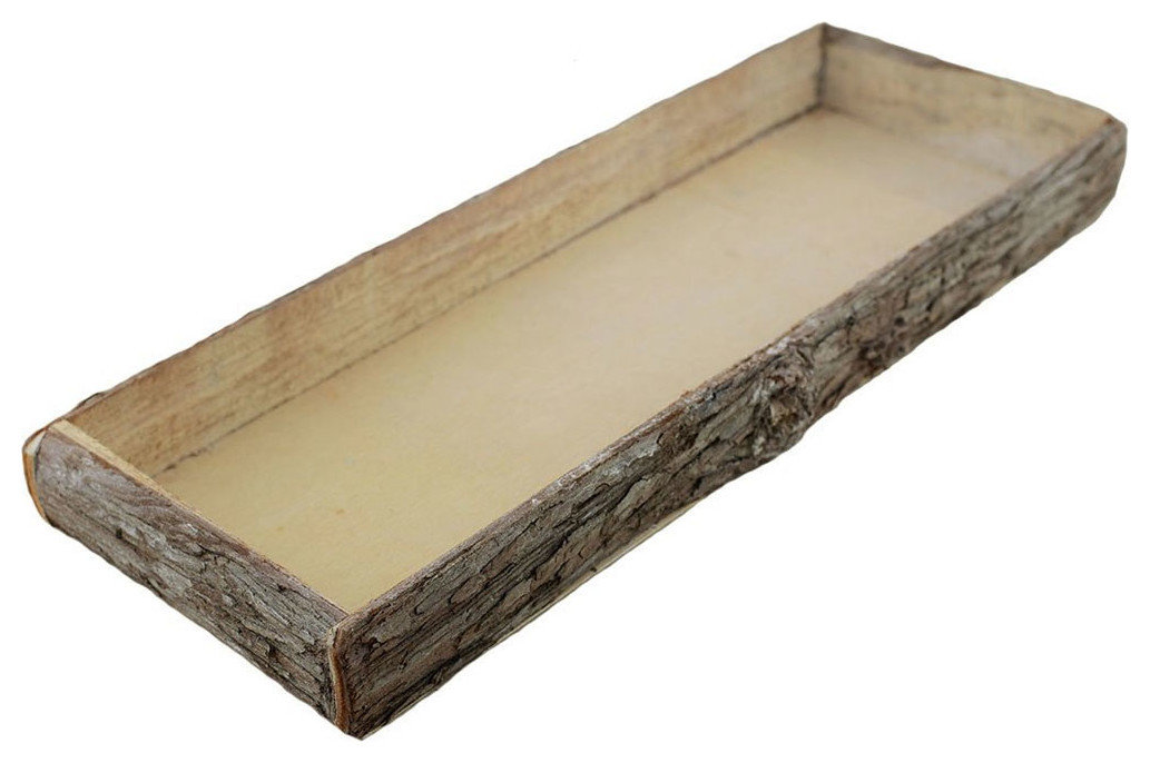 Rectangular Bark Tray, 23" - Rustic - Serving Trays - by ...