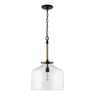 Austin Allen and Co. Corde 1-Light Pendant, Bronze - Beach Style ...
