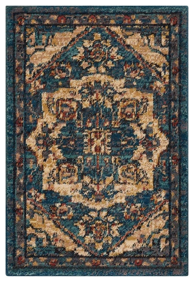 Nourison Nourison 2020 30" x 50" Fabric Indoor Rug in Blue Teal ...