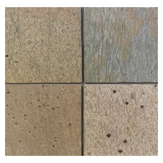 Golden Slate Tiles, Polished Finish, 12"x12", Set of 40 - Traditional ...