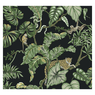 Jungle Cat Wallpaper - Tropical - Wallpaper - by York Wallcoverings Inc ...
