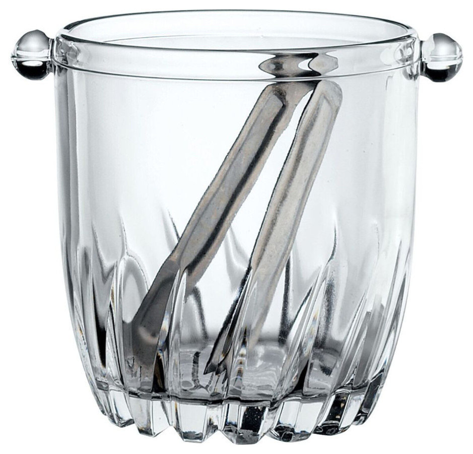 Bormioli Rocco Moncayo Glass 32 Ounce Ice Bucket with Tongs ...