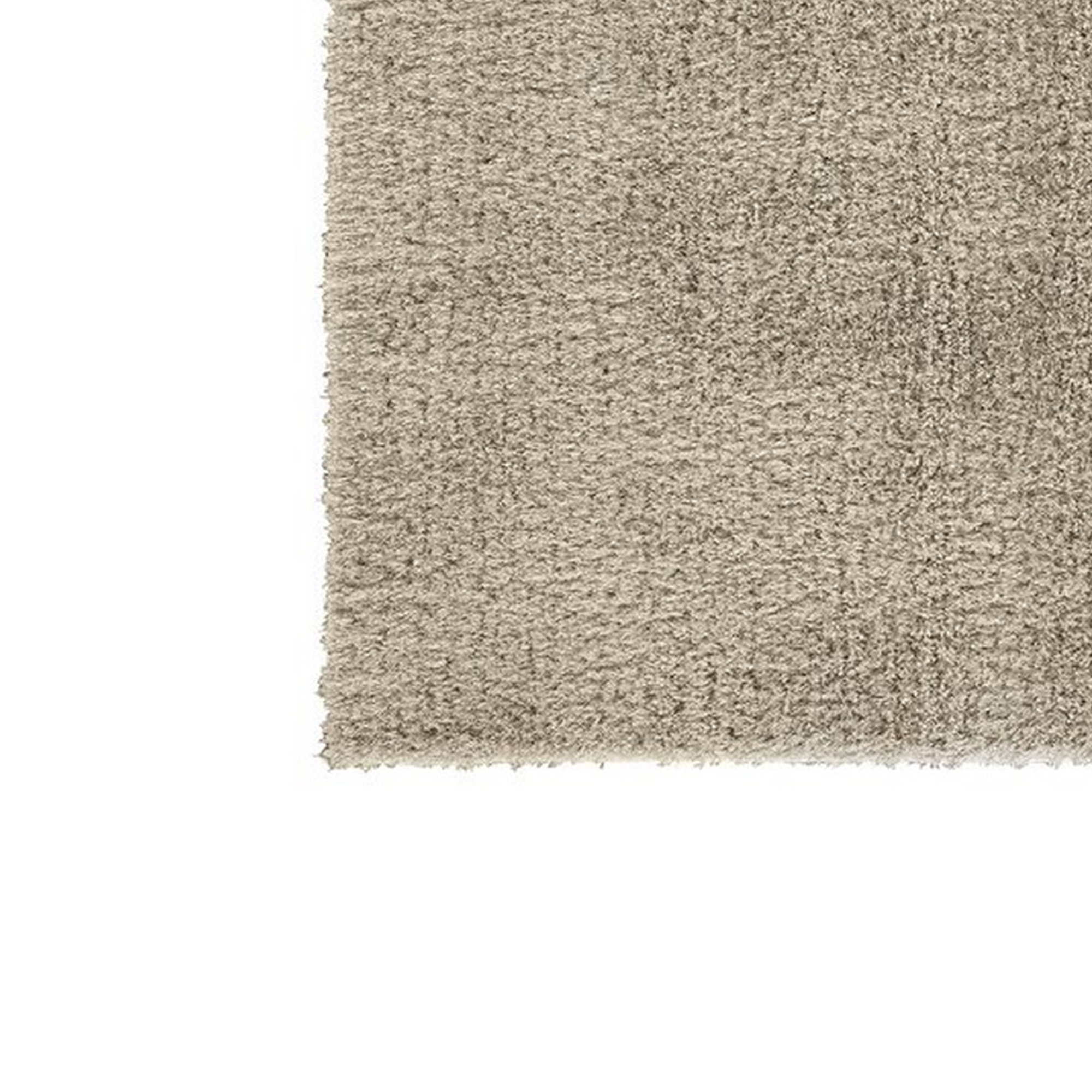Machine Woven Shag Design Rug with Ultra Thick Pile, Large, Beige ...