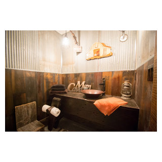 Rustic Cabin: Powder Room - Rustic - Powder Room - Cedar Rapids - by ...