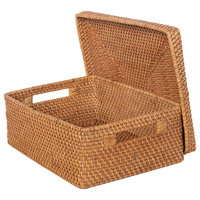 Loma Rattan Storage Box and Shelf Storage Basket - Tropical - Storage ...