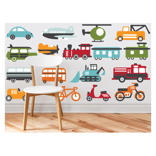 Transportation Fabric Wall Decals, Full Set, Size Large, Large ...