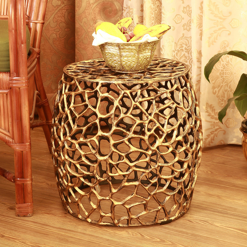 Branch and Lattice Pattern Garden Stool - Contemporary - Accent And ...