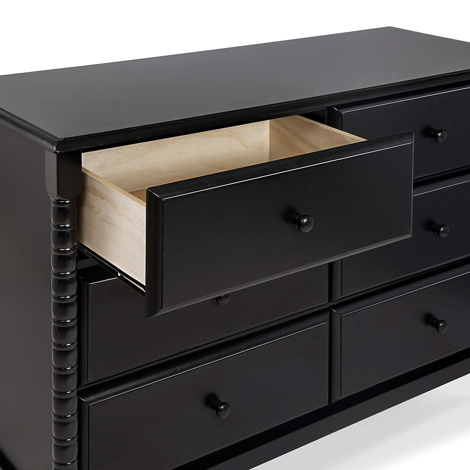 Modern Pinewood Dresser with Unique Spindle Design and Spacious Storage ...