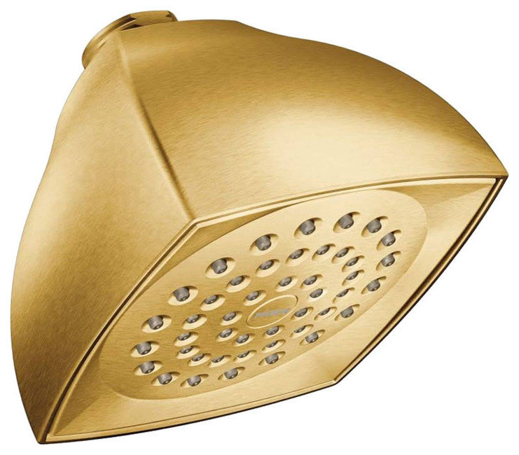 Moen Moenflo 4-1/16” Single-Spray Function Shower Head, Square, Fixed ...