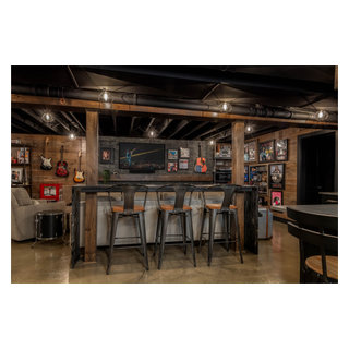 Rock Star Industrial Basement - Industrial - Basement - Philadelphia ...