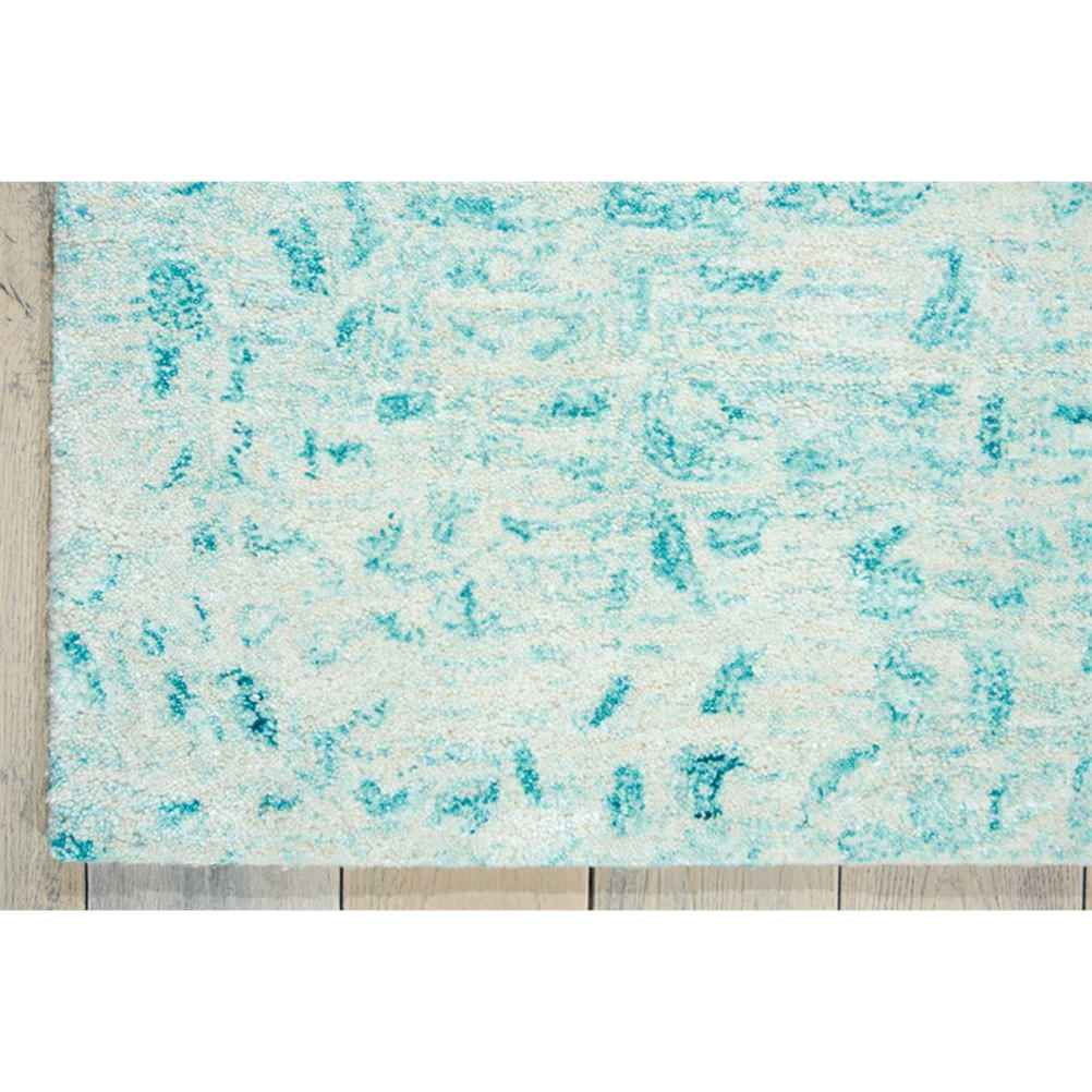 Nourison Gemstone 93" x 117" Wool Indoor Rug in Jade Green Eclectic ...