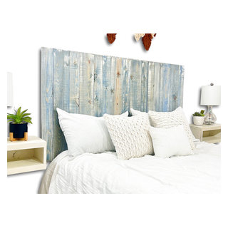 Solid Wood Headboard with Smooth Natural Wood Grain, Wall Mounted ...