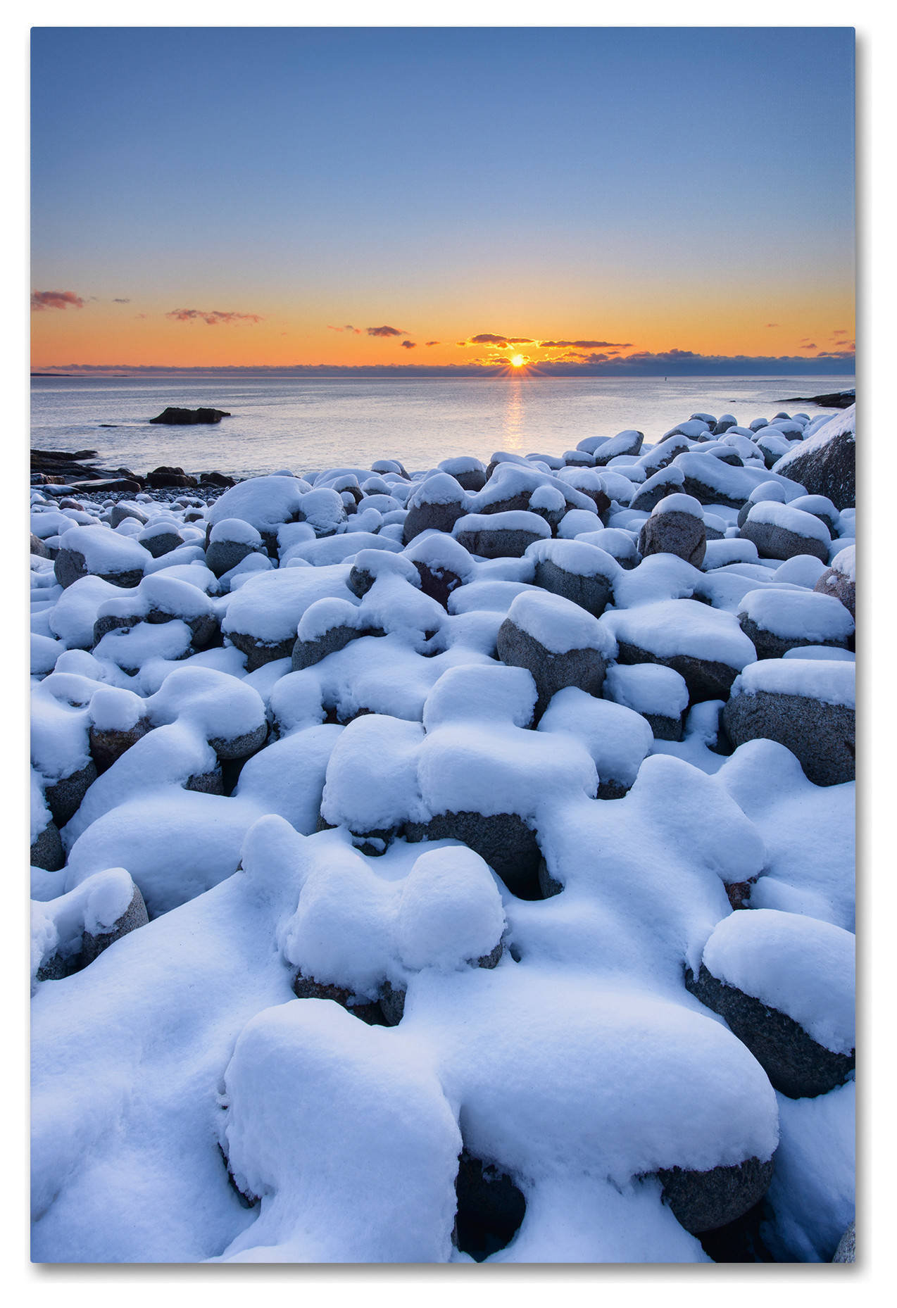 Michael Blanchette Photography 'Snowy Pebbles' Canvas Art, 16"x24 ...