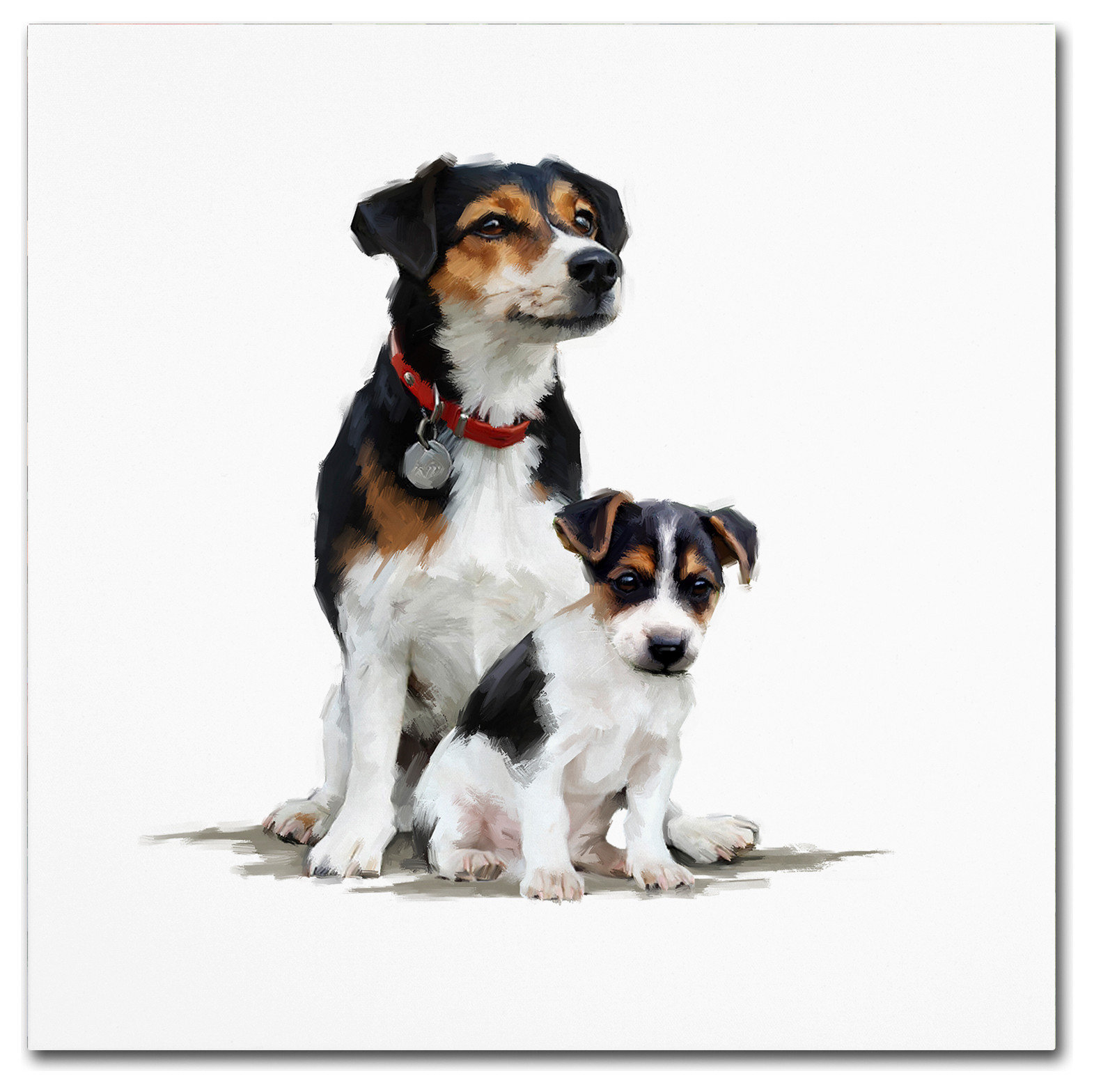 The Macneil Studio 'Jack Russell' Canvas Art, 35"x35" - Contemporary ...