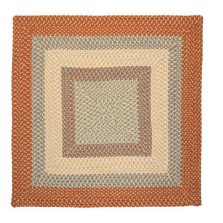 Montego Tangerine 11' Square, Square, Braided Rug - Contemporary ...
