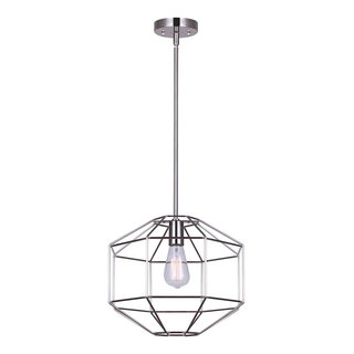 Canarm Alix 1 Light Pendant, Matte Brushed Nickel - Transitional ...
