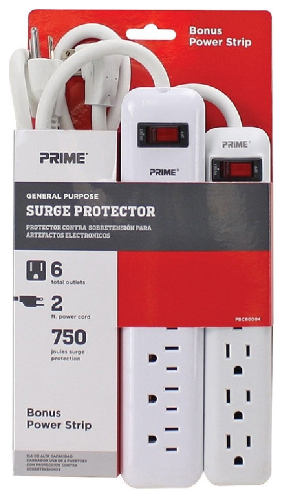 Prime PBCB0004 General Purpose Surge Protector - Extension Cords And ...