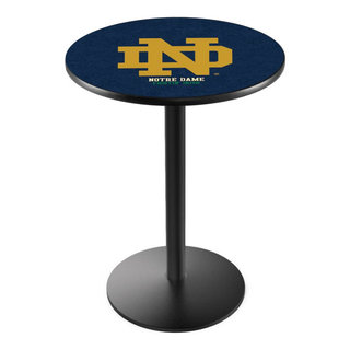 Holland L214 Notre Dame ND 42x28" Pub Table - Black Wrinkle ...