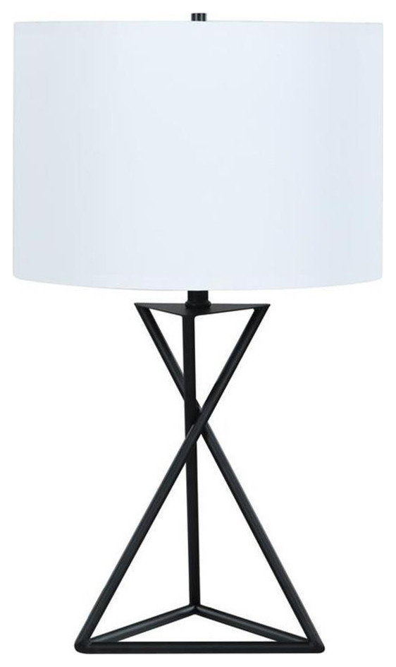 Coaster Mirio Modern Metal Drum Table Lamp White and in Black ...