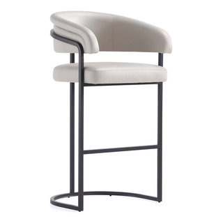 Manhattan Comfort Augusta Barstool, Single - Transitional - Bar Stools ...
