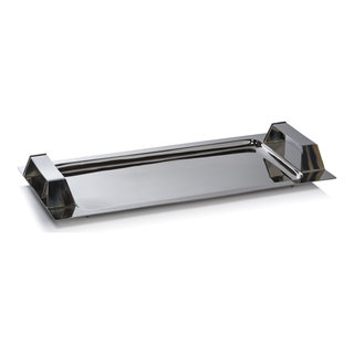 Berkane Rectangular Bar Tray with Horn Trim - Contemporary - Serving ...