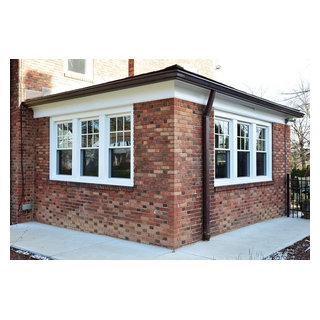 OKNA 800 Double Hung Windows in a Traditional Style Brick Home ...