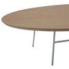 LeisureMod Rossmore Oval Coffee Table With White Steel Frame ...