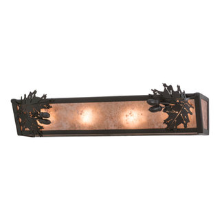 24W Oak Leaf & Acorn Vanity Light - Rustic - Bathroom Vanity Lighting ...