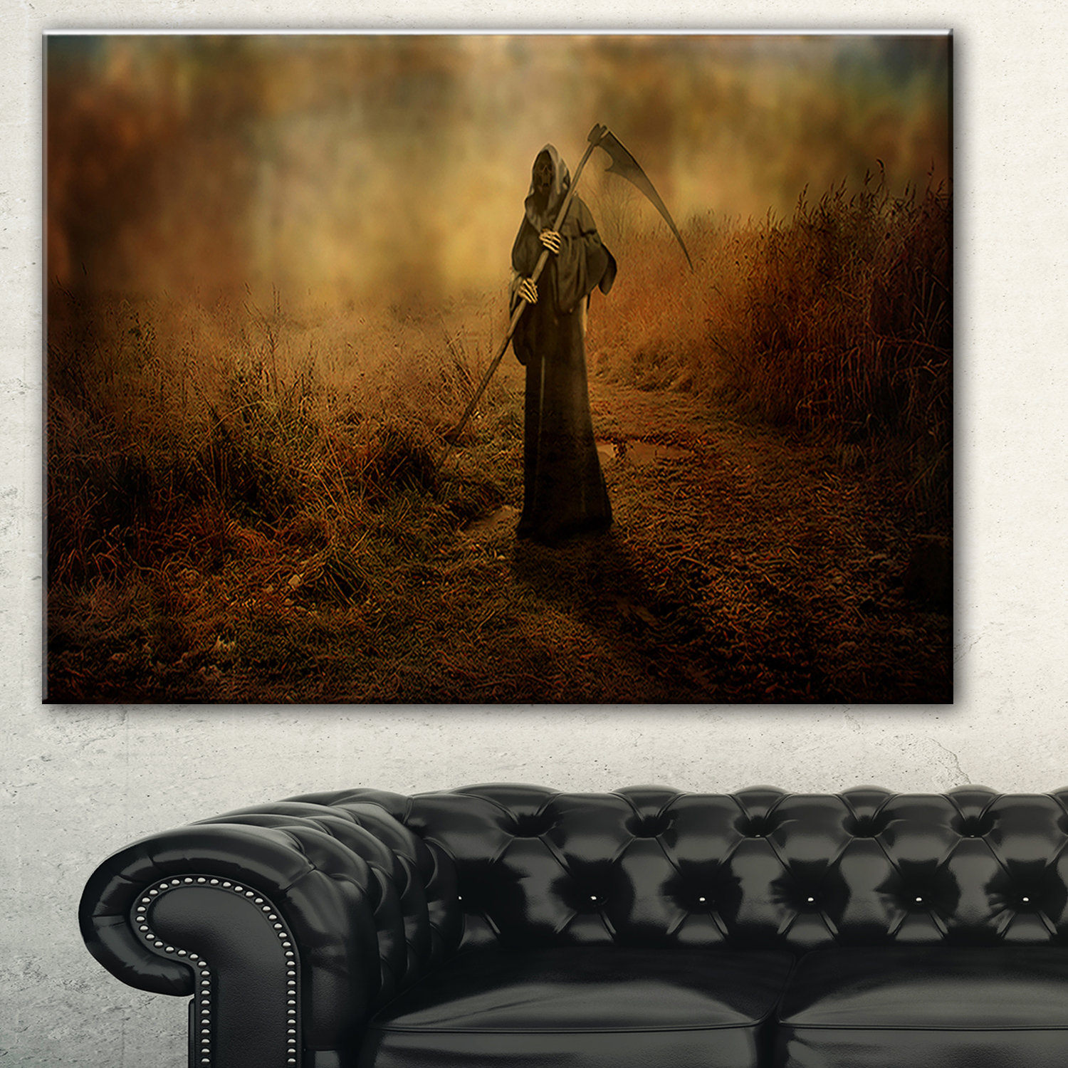 "Unexpected Demise" Abstract Digital Art Canvas Print, 40"x20 ...