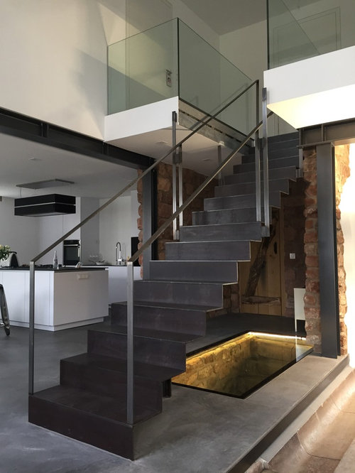 Industrial Staircase Design Ideas, Remodels & Photos