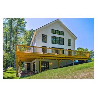 New England Barn Home Farmhouse - Farmhouse - Deck - Boston - by ...