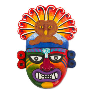 Novica Handmade Mochica God Ceramic Mask - by NOVICA | Houzz