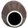 10" Chevron Vase, Java - Transitional - Vases - by Sagebrook Home | Houzz