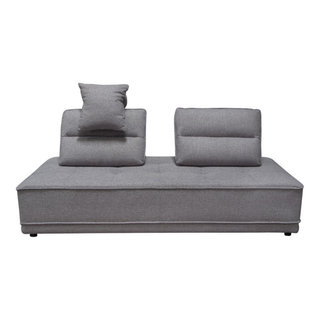 Lounge Seating Platform, Moveable Backrest Supports, Grey Polyester ...
