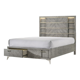 Aries Queen Storage Bed - Contemporary - Platform Beds - by Bison ...