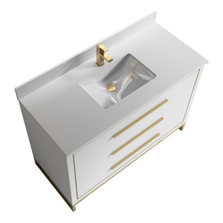 Alma Kathyia Freestanding Bath Vanity, 48" - Contemporary - Bathroom ...