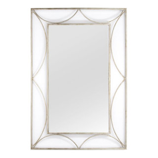 HomeRoots 24" x 0.05" x 36" Silver Simple And Elegant Wall Mirror ...