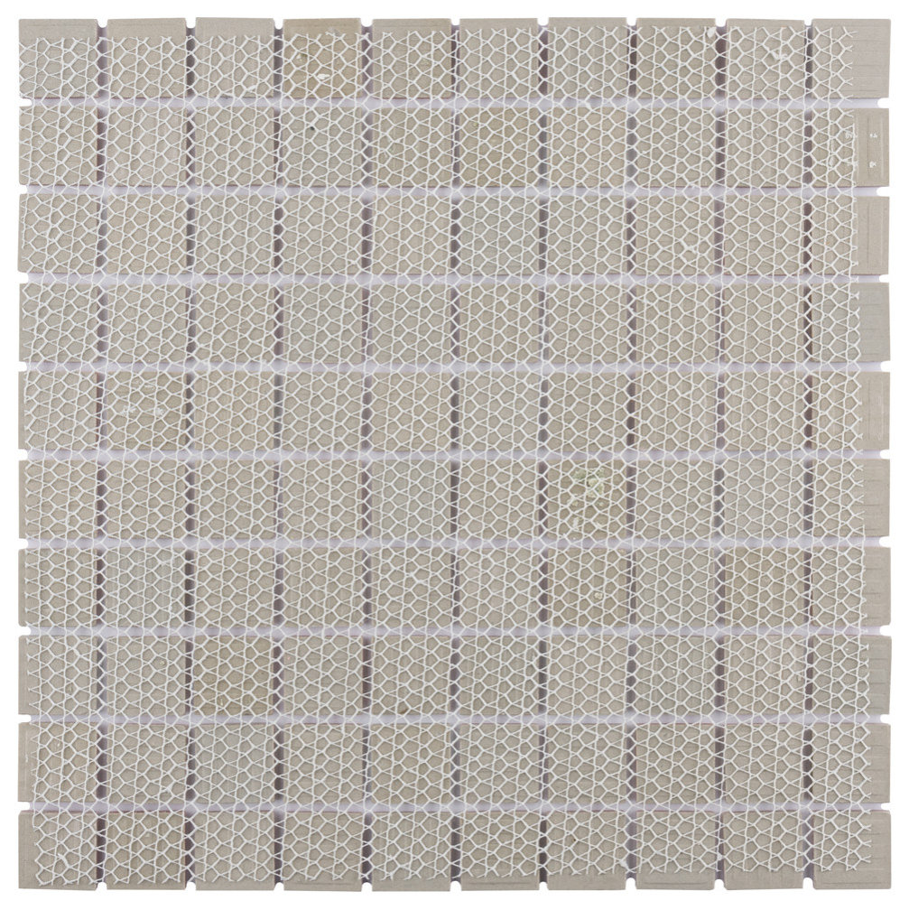 Crystalline Straight Edge Porcelain Floor and Wall Mosaic Tile Sample ...